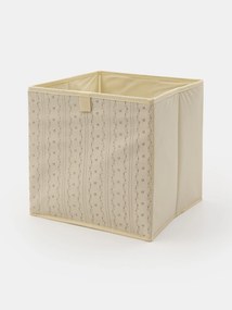 Sinsay - Skládací úložný box s květinovým motivem - krémová