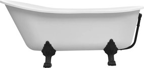 Besco Olaya vana volně stojící 160 x 68 cm nožičky černá barva grafit VANOLA160BG3 Koupelny Bernold