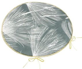 Bellatex Sedák Adéla kulatý hladký průměr 40 cm Chmýří šedá, bílá