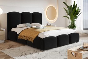 Velká čalouněná postel Parisa 200x200 cm Barva: Černá - Amor 22