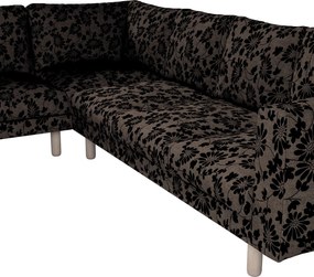 Potah na pohovku IKEA Norsborg rohová 5-místná barva hnědá látka pletený vzor, vzorované