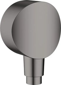 Hansgrohe FixFit S, nástěnné kolínko se zpětným ventilem, kartáčovaný černý chrom, HAN-26453340