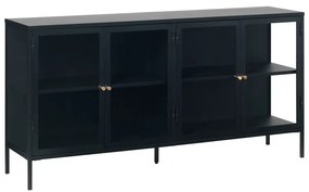 Černá kovová vitrína 170x85 cm Carmel – Unique Furniture