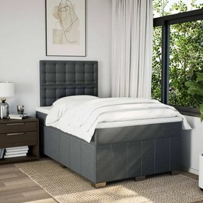 Box spring postel s matrací tmavě šedá 120x200 cm textil 3293950