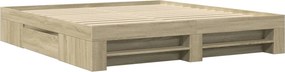 Rám postele bez matrace dub sonoma 180x200cm kompozitní dřevo 3295452
