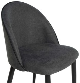 Tmavě šedá čalouněná jídelní židle Somcasa Sloane