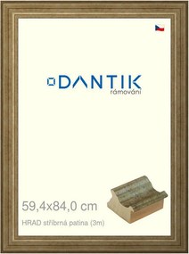 DANTIK rámeček 59,4x84 | HRAD stříbrná patina (Plexi Čiré)