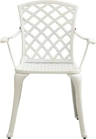 3dílný bistro set litý hliník bílý 3070588