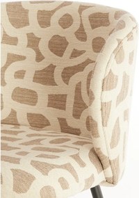 Béžová/taupe čalouněná jídelní židle Elyna – Light &amp; Living
