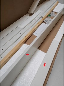 Bílá jednolůžková postel bez roštu 90x200 cm Nikki - II. jakost – WOOOD