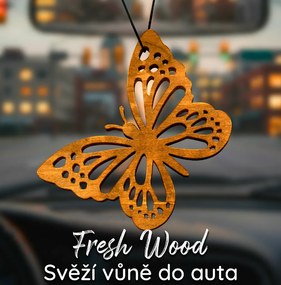 Ahome CZ Dřevěná vůně do auta –  Motýl