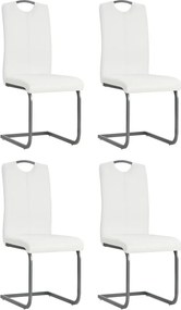 vidaXL Konzolové jídelní židle 4 ks umělá kůže [246192] Barva: Bílá