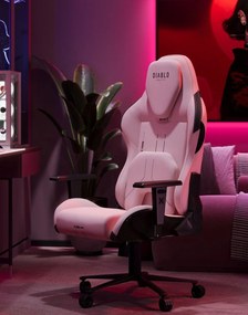 Herní křeslo s chladicím sedákem růžové Diablo X-One Prime Akira Pink