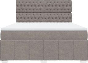 Box spring postel s matrací taupe 180x200 cm textil 3294058