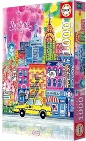EDUCA Puzzle Car Pintos: New York / 1000 dílků / 48 × 68 cm