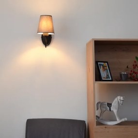 Nástěnná lampa MALBO 1xE27/15W/230V šedá/černá