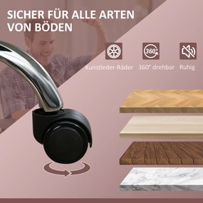 Kancelářská židle Vinsetto s vibrační masáží, ergonomická židle s funkcí houpání, vyhříváním, výškově nastavitelná točná židle s opěrkou na nohy, dál…