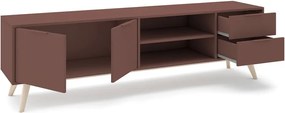 Matný TV stolek v terakotové barvě 180x53x40 cm Campus – Marckeric