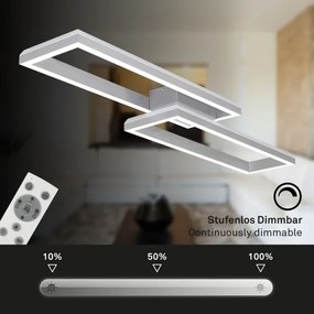 Brilo - LED RGBW Stmívatelný přisazený lustr FRAME 2xLED/21W/230V 2700-6500K+ DO