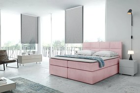 Eka Kontinentální čalouněná postel Smoth - Cassablanca (200x200 cm) Barva látky Trinity: Černá (Trinity 2316)