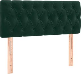 Box spring postel s matrací tmavě zelená 90x190 cm samet 3141458