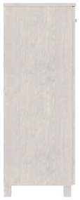 Botník HAMAR bílý 85 x 40 x 108 cm masivní borovice - Default Title