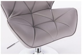 LuxuryForm Židle MILANO na kulaté podstavě šedá