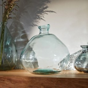 OnaDnes -20% Čirá skleněná váza Kave Home Brenna 33 cm