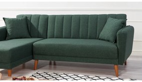 Atelier del sofa Rozkládací rohová pohovka AQUA tmavě zelená levý roh 867UNQ1405