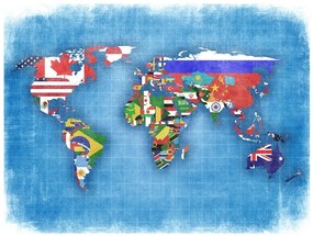 Fototapeta - Flags of countries
