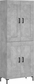 Skříň highboard betonově šedá 69,5x34x180 cm kompozitní dřevo 3199685
