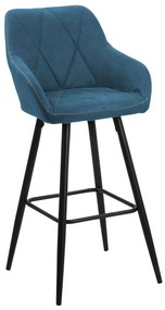 Sada dvou modrých barových židlí DARIEN Beliani