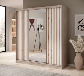 ADRK Furniture Šatní skříň s zrcadlem Ida 200 ADRK-SW-IDA-SW-200