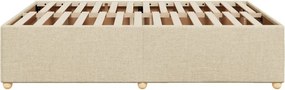 Rám postele bez matrace krémový 140 x 190 cm textil 3284734