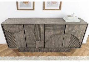 Massive home | Komoda Art Deco 170cm masiv šedé mango