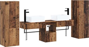 Sada koupelnového nábytku 5 ks Staré dřevo 33 x 34,5 x 100 cm 3405981