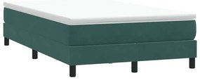 Postel Box Spring bez matrace tmavě zelená 120x210 cm samet 3315822