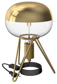Calex Tripod stolní lampa, zlatá