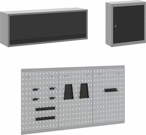 Sada pracovní skříně se zásuvkou s úložištěm 8 ks Černá 3321444
