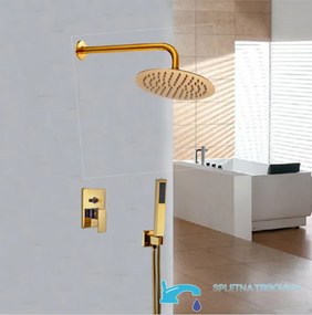 Zlatý podomítkový sprchový systém EYN PT86947 z mosazi