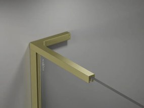 Mexen, Mexen Kioto-X L sprchová stěna 100 x 200 cm, průhledná 10 mm, broušené zlato - 800-100-107-55-00-X
