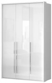 Třídveřová skříň Tiana-bílá - P32B/PN s osvětlením