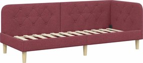 Rohový rám postele Víno Červené 80 x 200 cm textil 3394104