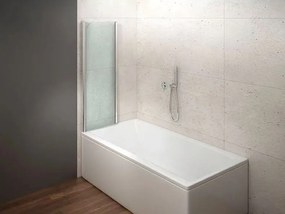 Aqualine, WILA vanová zástěna 900x1400 mm, skládací, chrom, čiré sklo, AQ5742