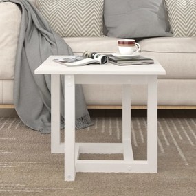 822173 vidaXL Konferenční stolek bílý 50 x 50 x 45 cm masivní borové dřevo