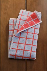 Červený/světle modrý bavlněný ručník 50x70 cm Grid – Jotex