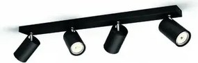 Philips Kosipo 4x GU10 černá / Bodové svítidlo / 5,5W / bez zdroje / I