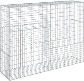 Gabionový koš s víkem 200 x 50 x 150 cm pozinkované železo 3295155
