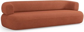 Pohovka z textilie bouclé v terakotové barvě 200 cm Jenny – Micadoni