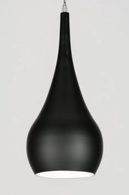 Závěsné designové černé svítidlo do kuchyně Lungo Nero